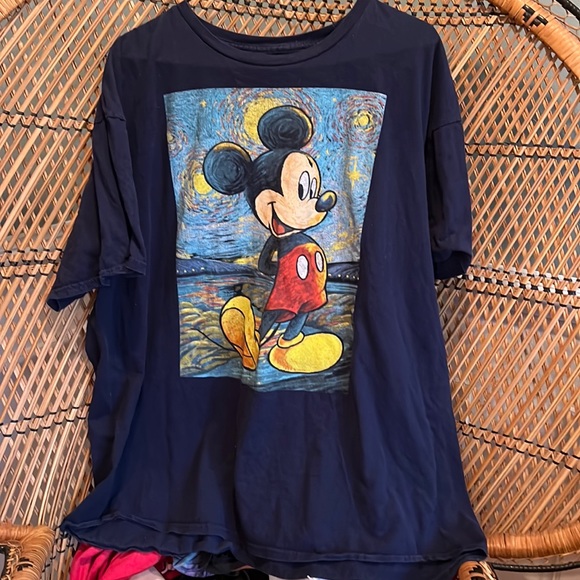 Disney | Tops | Mickey Mouse Disney T Shirt 2xl Starry Night Mickey ...